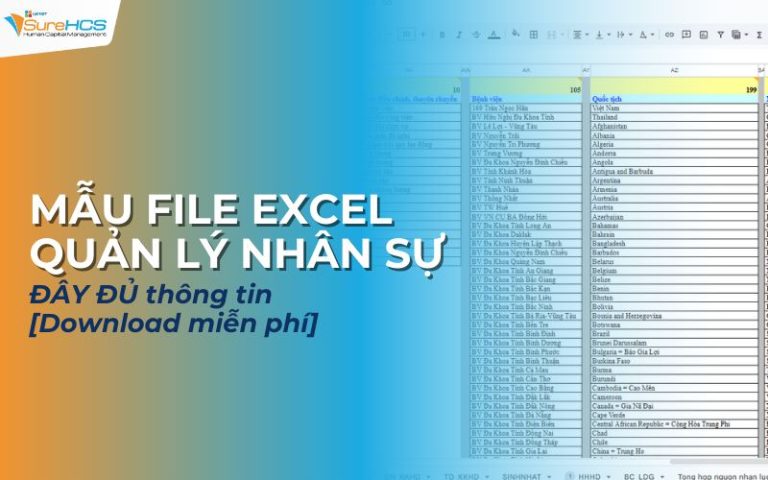 [Download miễn phí] 6 Mẫu file Excel quản lý nhân sự ĐẦY ĐỦ thông tin